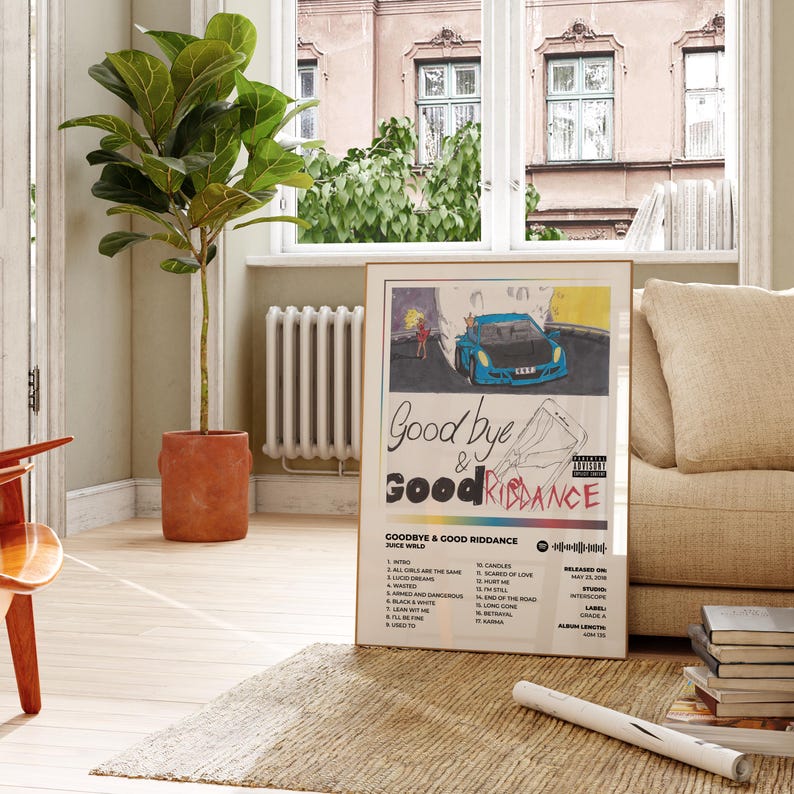 Juice WRLD Goodbye & Good Riddance Album Cover Poster (digital and ...