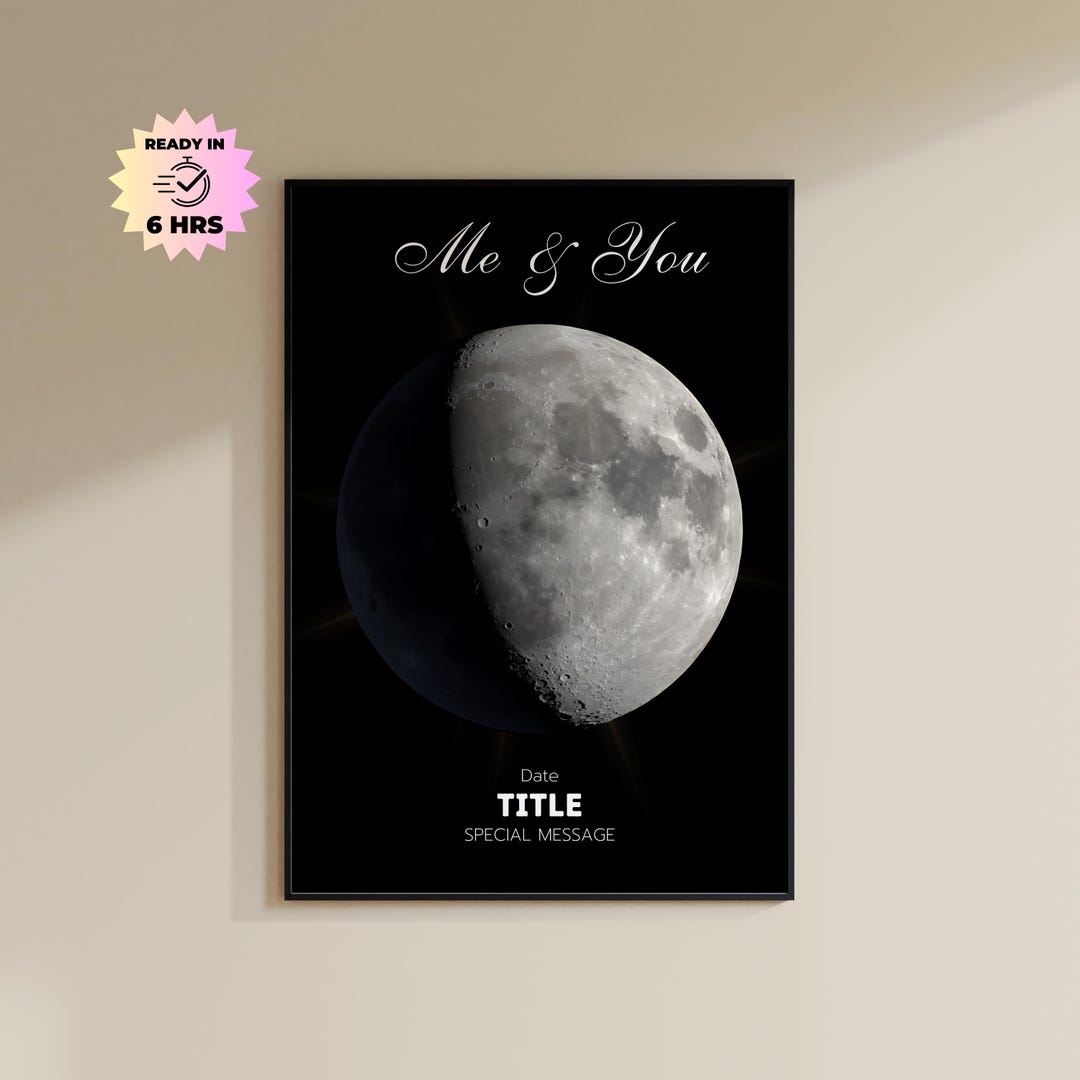 Custom Moon Phase Print, the Night We Met, Astrology Print, Moon Print ...
