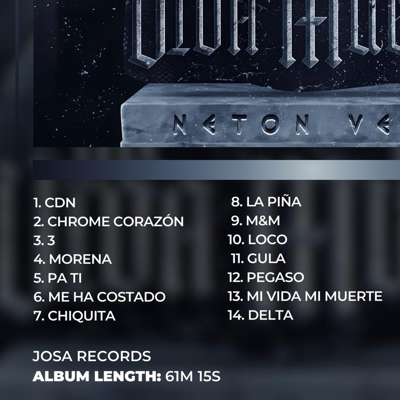 Neton Vega - Mi Vida Mi Muerte Album Cover Poster | Mi Vida Mi Muerte ...