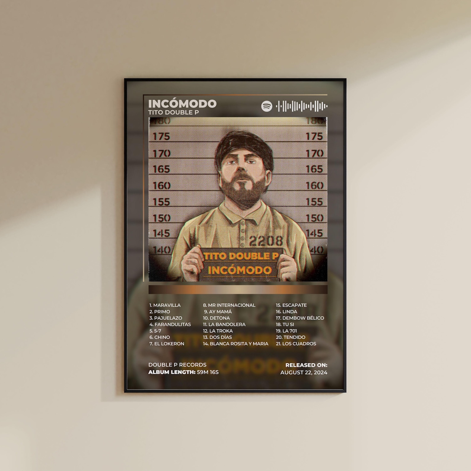 Tito Double P - Incomodo Album Cover Poster | Incómodo Album Poster ...