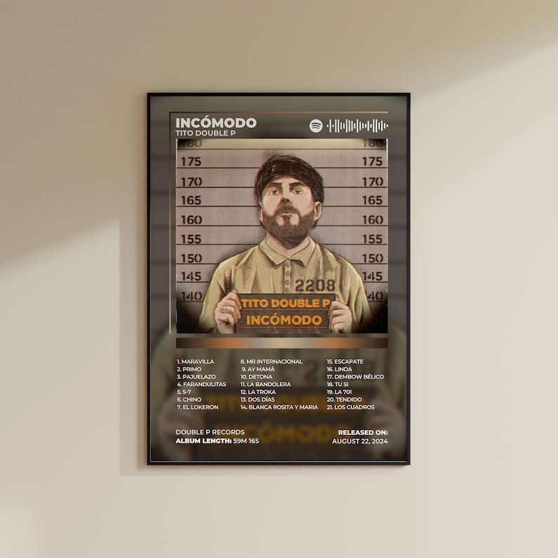 Tito Double P - Incomodo Album Cover Poster | Incómodo Album Poster ...