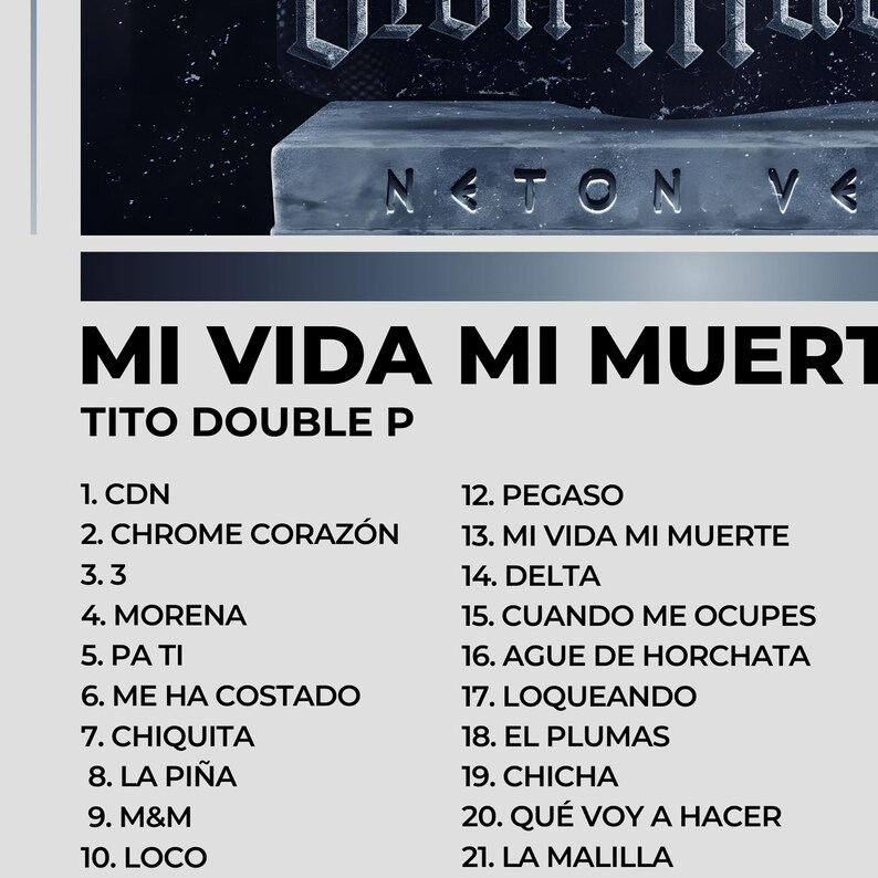 Neton Vega - Mi Vida Mi Muerte Album Cover Poster (digital and Physical ...