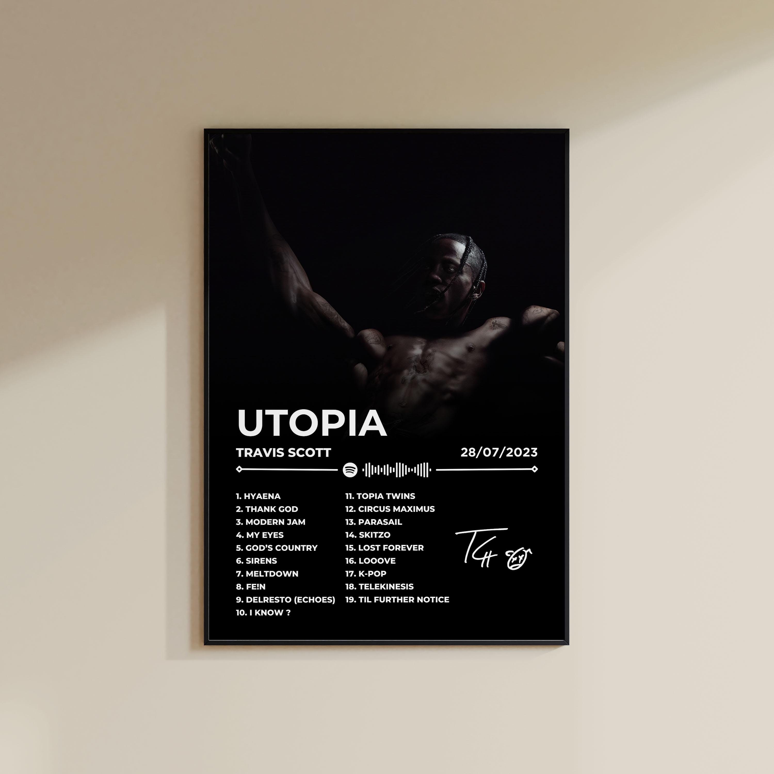 Travis Scott - Utopia Album Cover Poster | Travis Scott Utopia Album ...