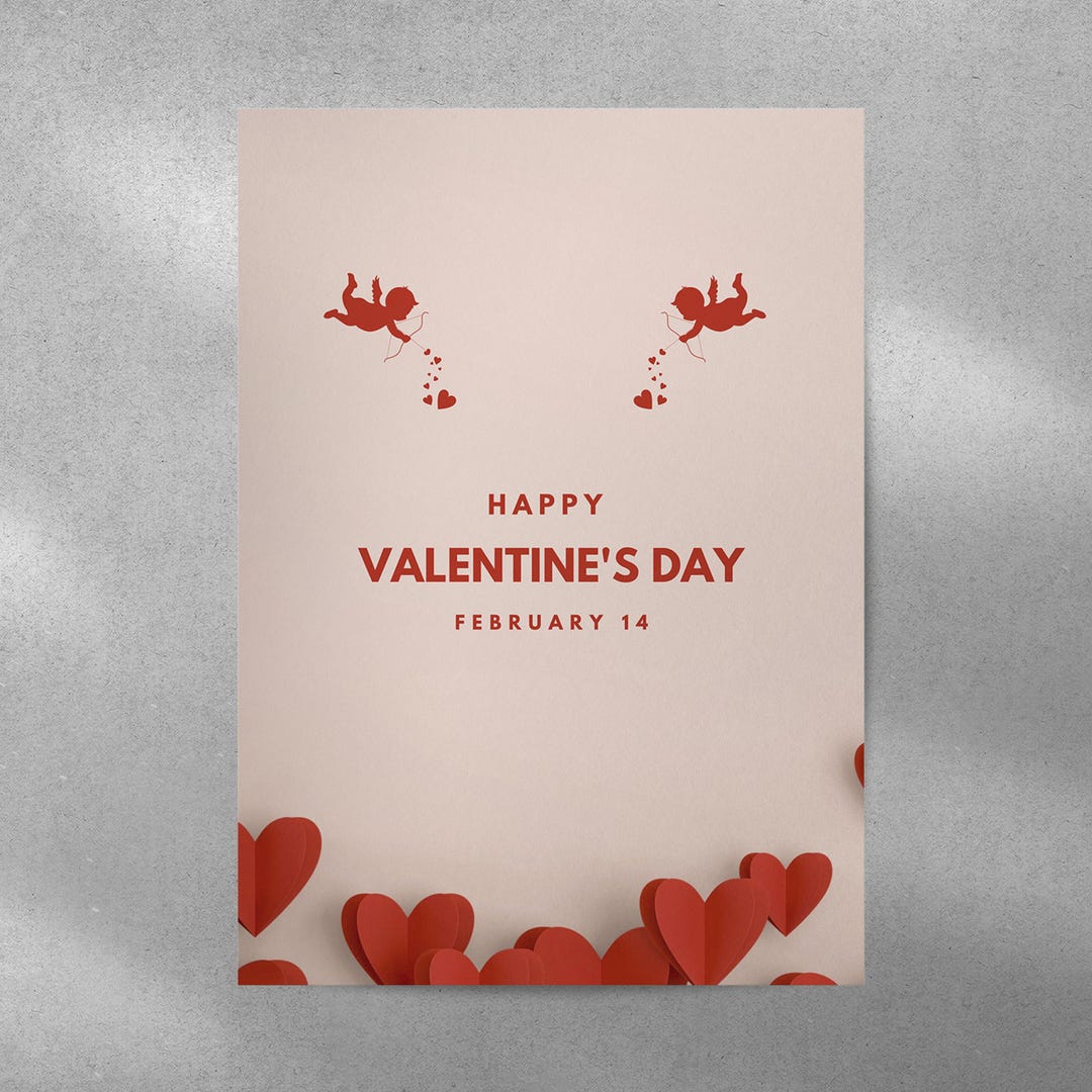 Love Poster Valentines Day Card Printable Poster Illustration Wall Art ...