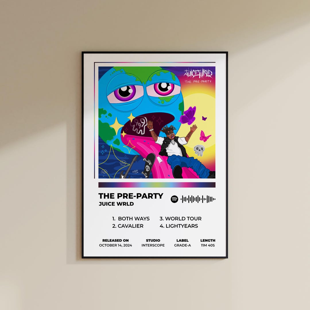 Juice WRLD the Pre-party Album Cover Poster | the Pre-party Poster ...