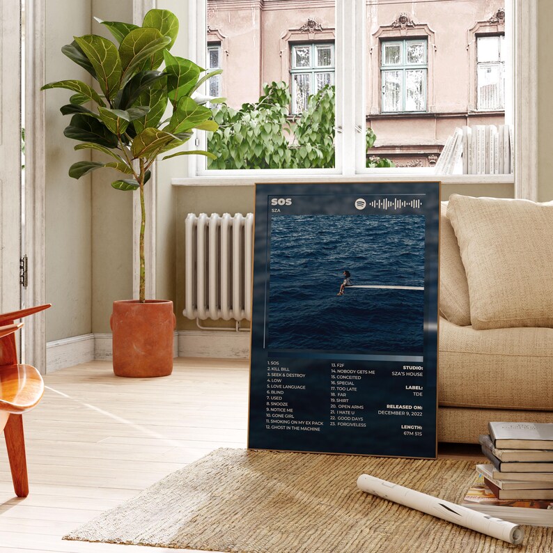 SZA SOS Album Cover Poster | Album Poster | Custom Album Art | SZA ...