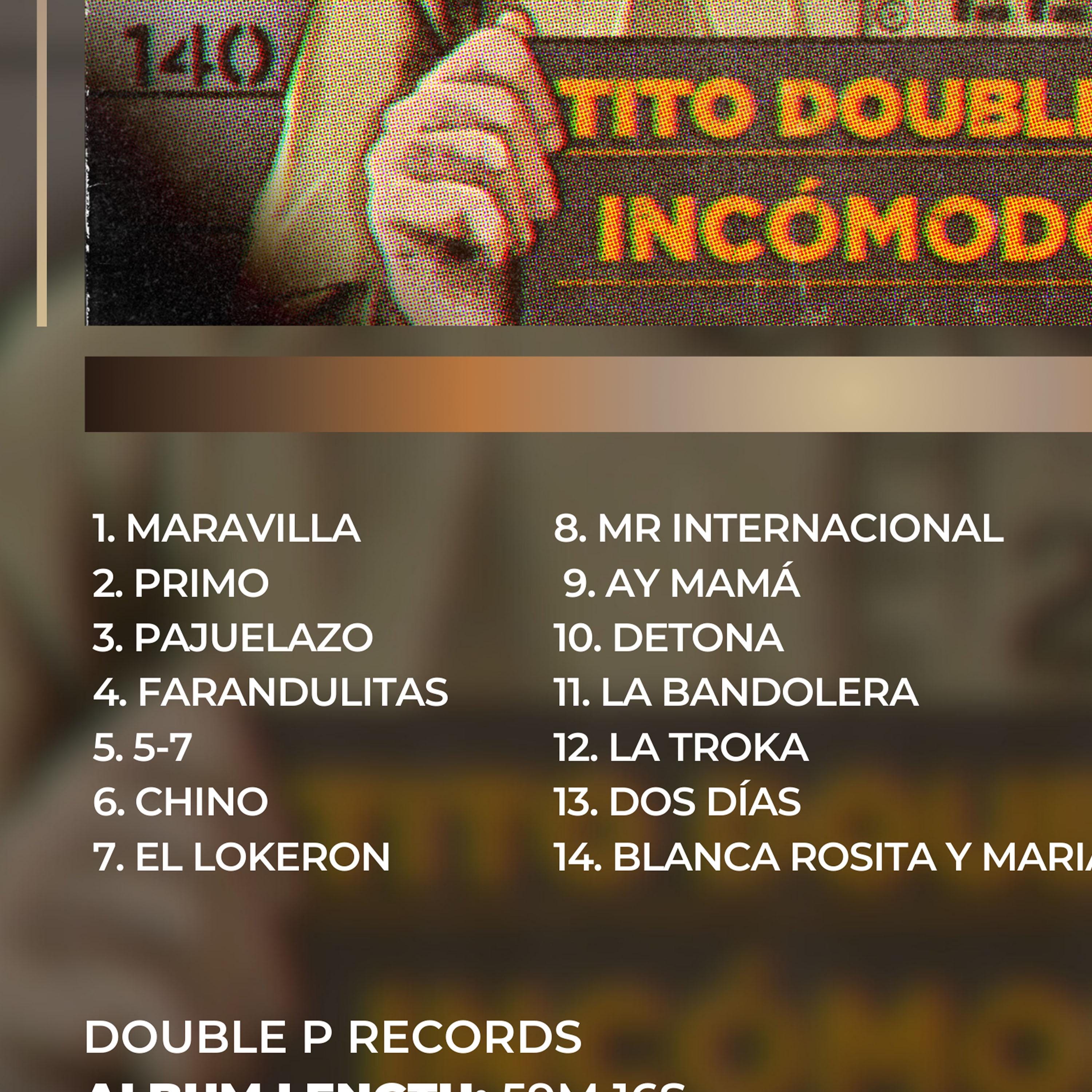 Tito Double P - Incomodo Album Cover Poster | Incómodo Album Poster ...