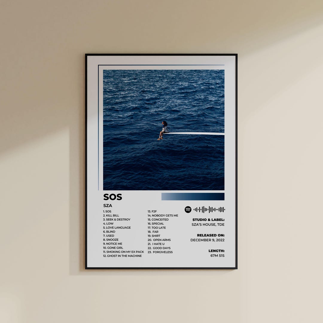 SZA SOS Album Cover Poster | Album Poster | Custom Album Art | SZA ...