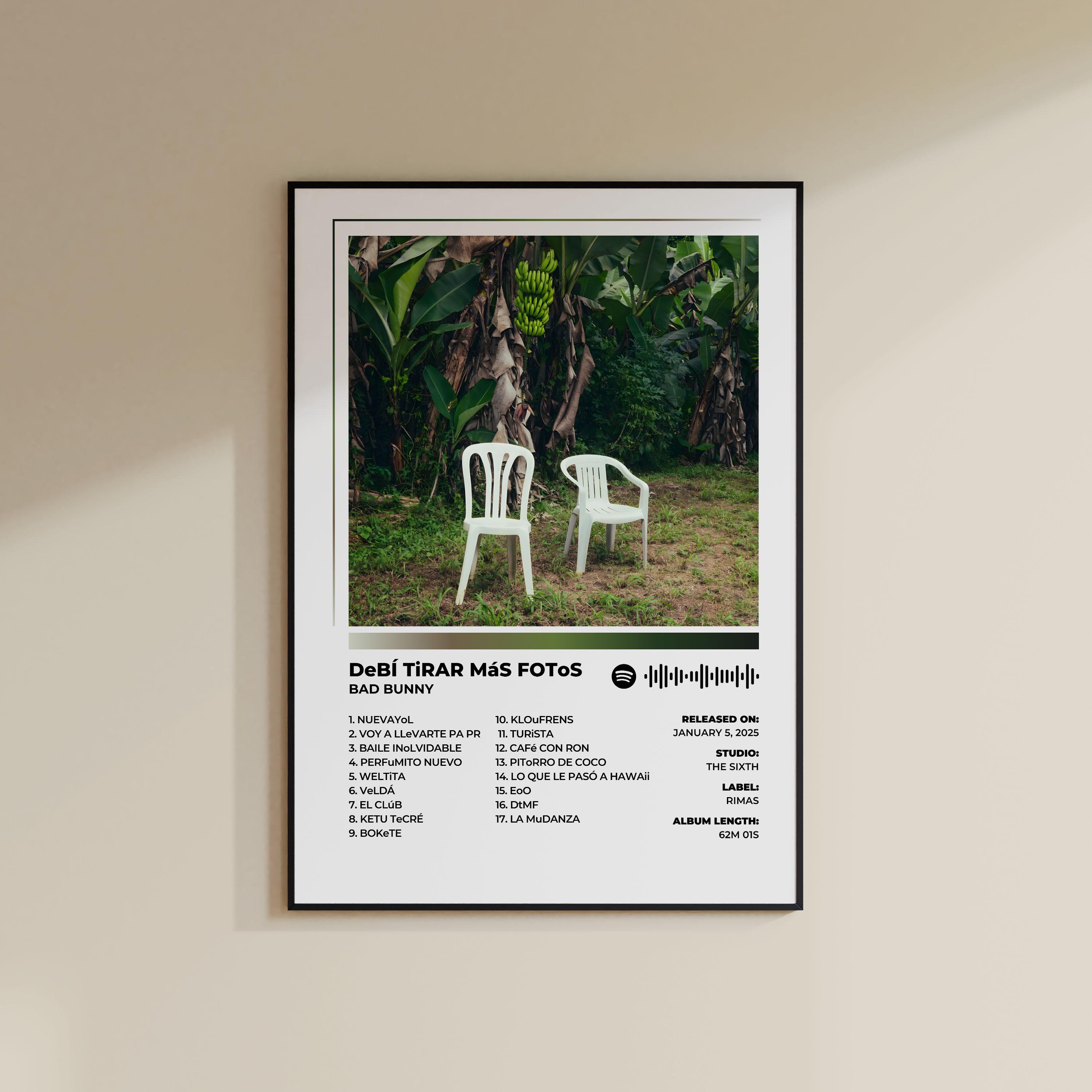 Bad Bunny - Debi Tirar Mas Fotos Album Cover Poster (digital and ...