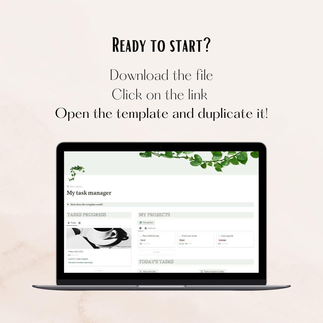 Ultimate Task Manager | Notion Template | Task Manager Template ...