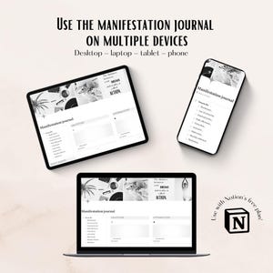 Manifestation Journal Notion Template | Law of Attraction | Digital Manifestation Workbook ...