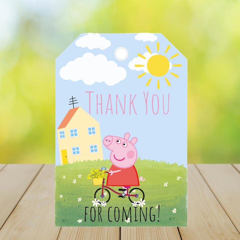 Peppa Pig Tags - Etsy