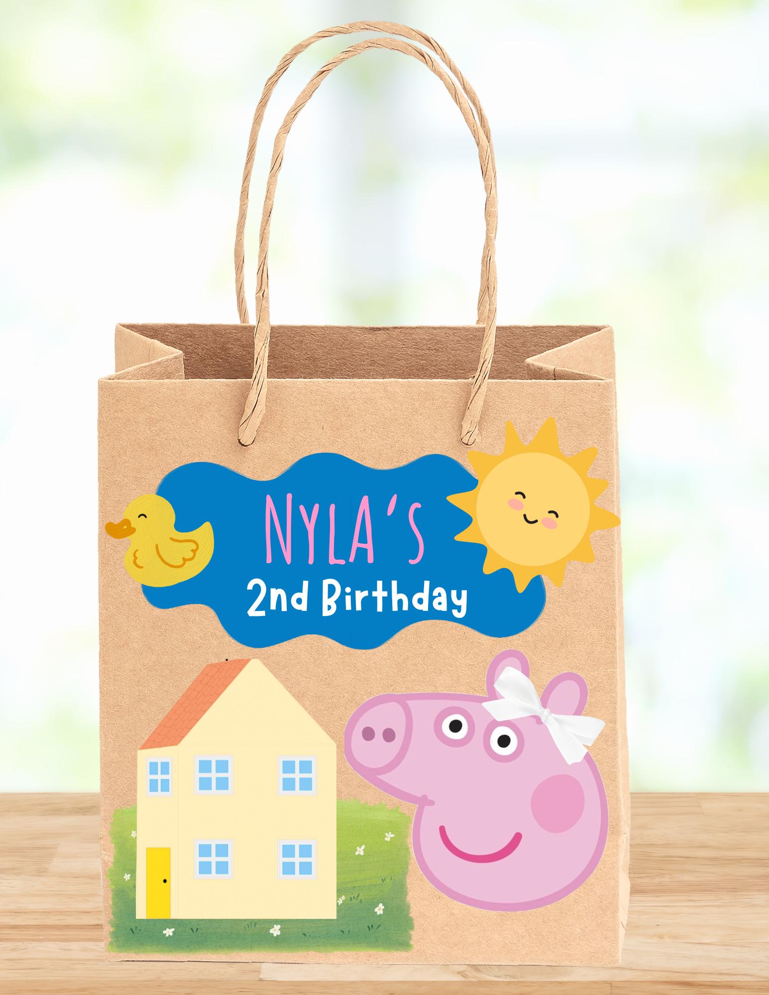 Peppa Pig Party Favor Bag Peppa Pig-themed Goodie Bags Birthday Party ...