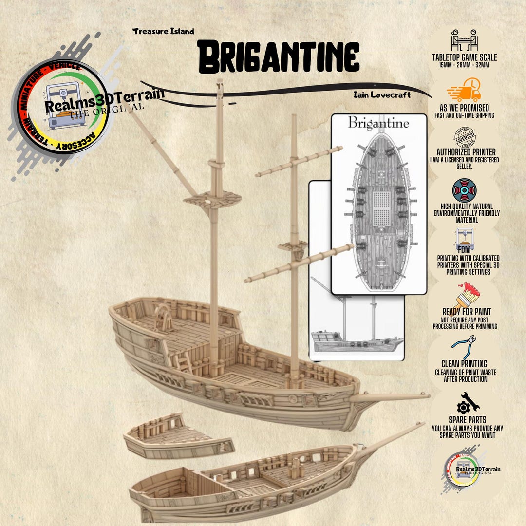 Brigantine Treasure Island Iain Lovecraft Fantasy Terrain Wargaming ...