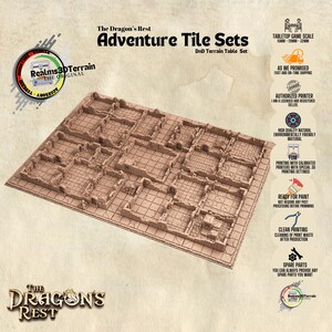 Adventure Tile Set dnd Table the Dragon's Rest Wargame Terrain Tabletop ...