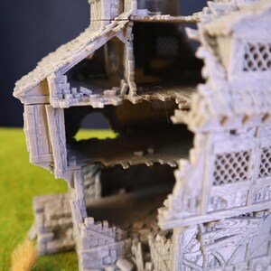 Ruined Medieval House - 28mm - Wargaming Tabletop - Fantasy Scenery ...