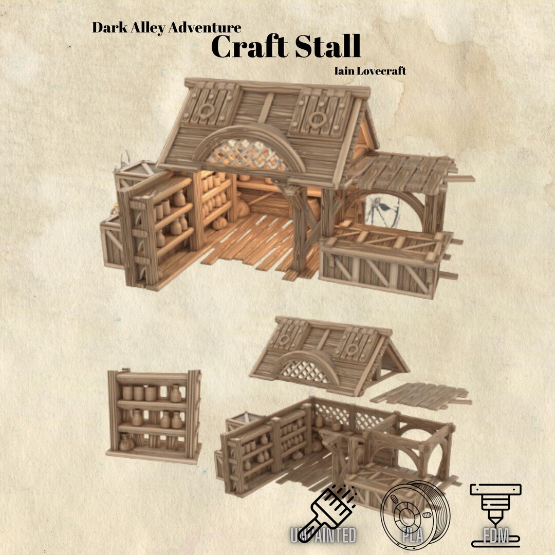 Craft Stall House Dark Alley Advencure- Wargaming Tabletop - Fantasy ...