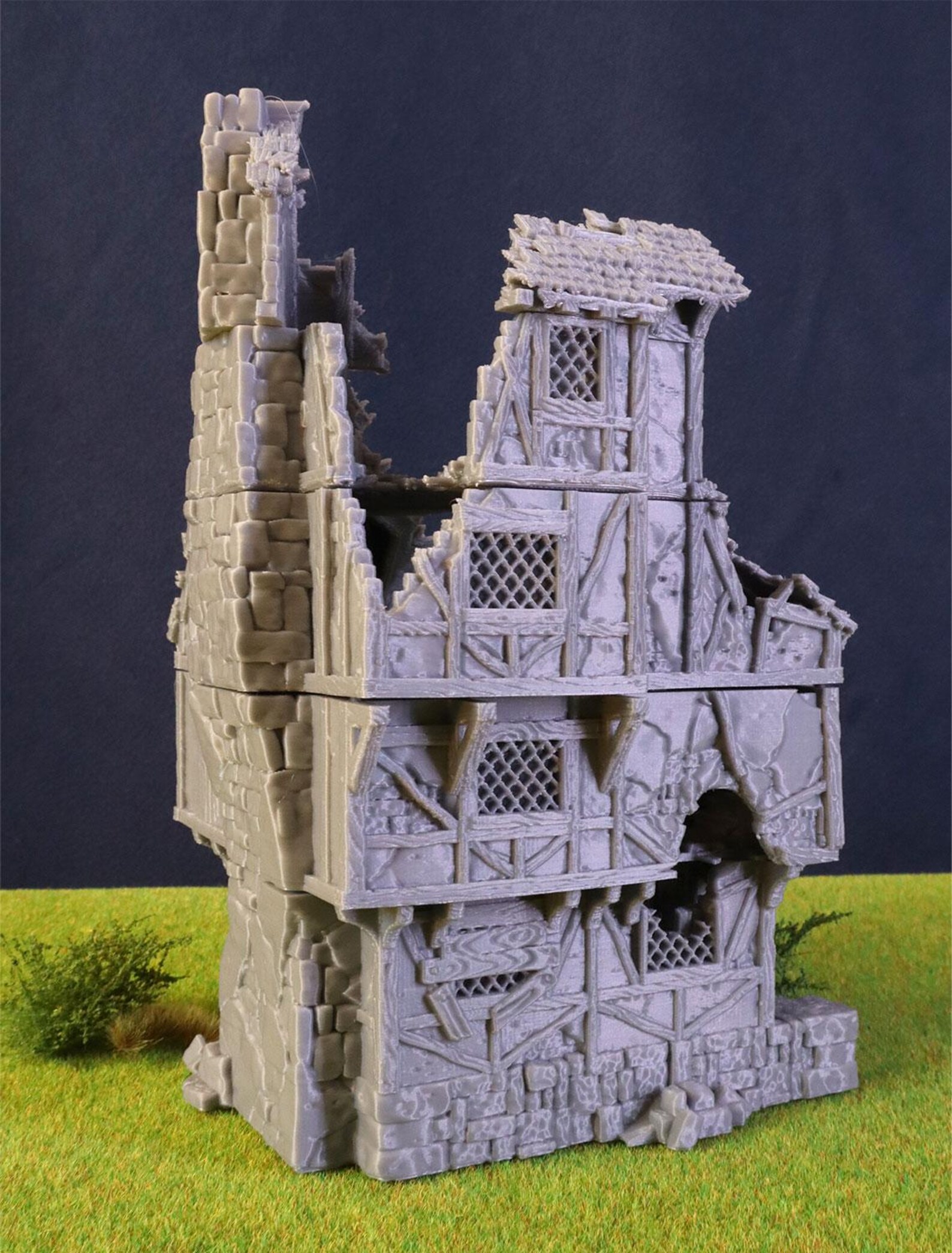 Ruined Medieval House - 28mm - Wargaming Tabletop - Fantasy Scenery ...