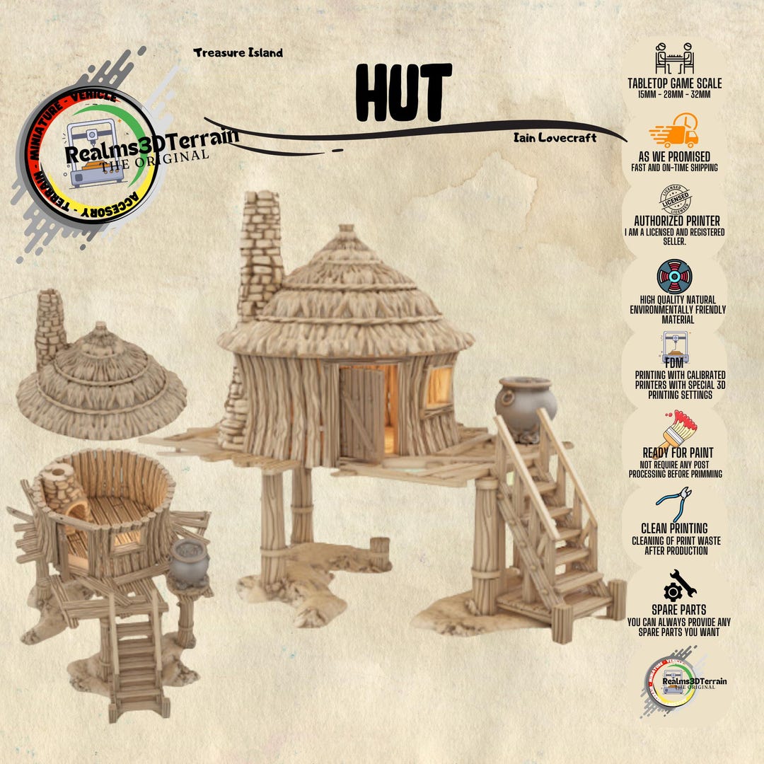Hut - Iain Lovecraft - 3D Printed - Tabletop Rpgs , D&D, Wargame ...