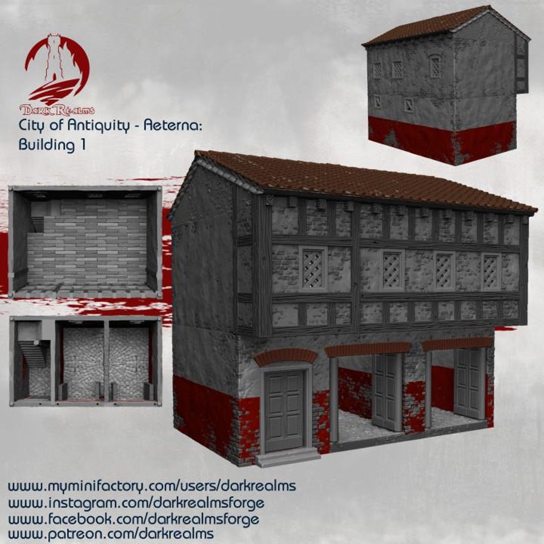 City of Antiquity Aeterna Building 1 Greek Roma Fantasy Terrain ...