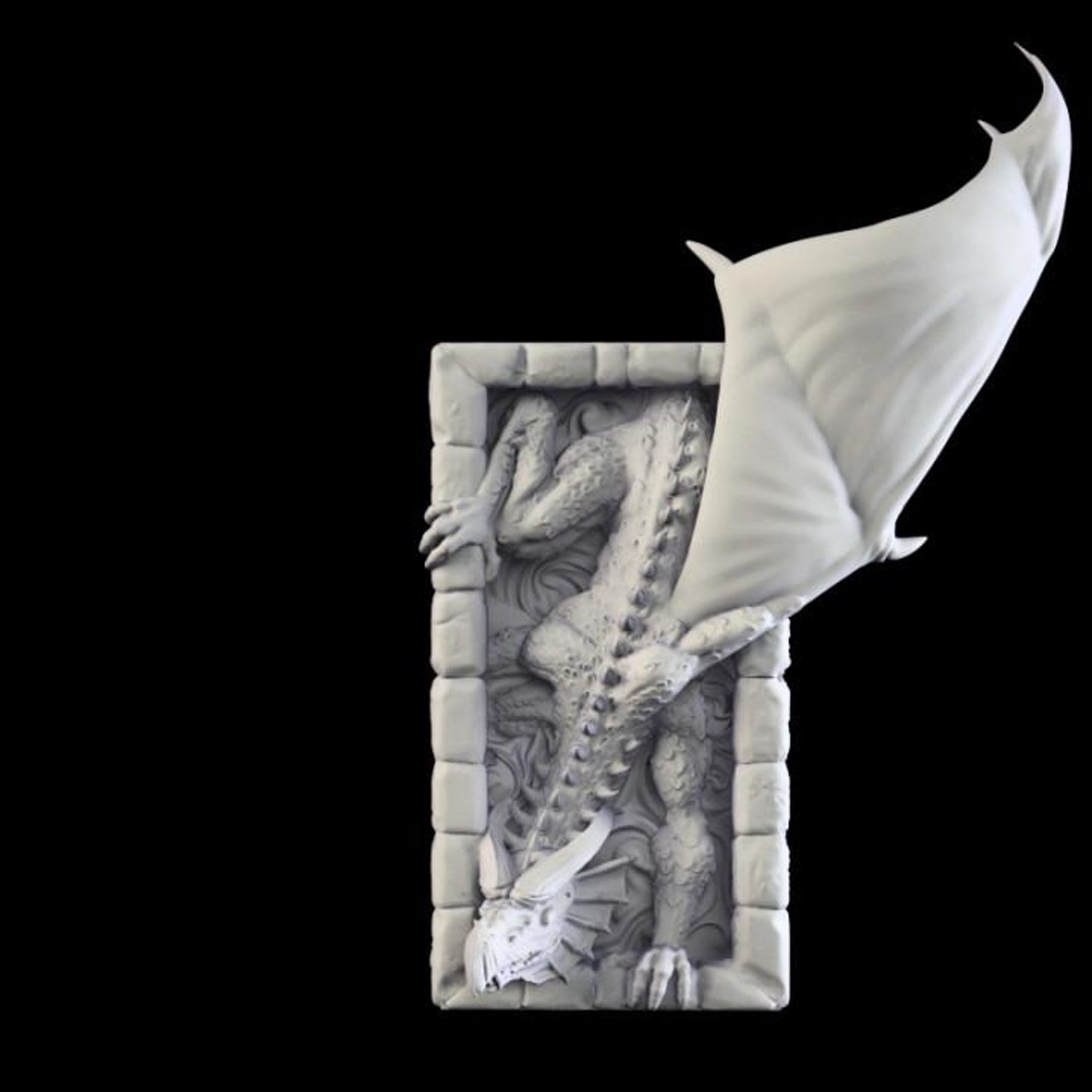 Dragon Bookend V2 Red - Booknook Unique Gift for Book Lovers, Fantasy ...