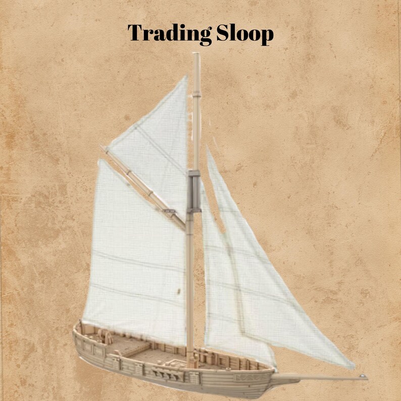 Trading Sloop - Treasure Island - Iain Lovecraft - War Boat - Ship ...