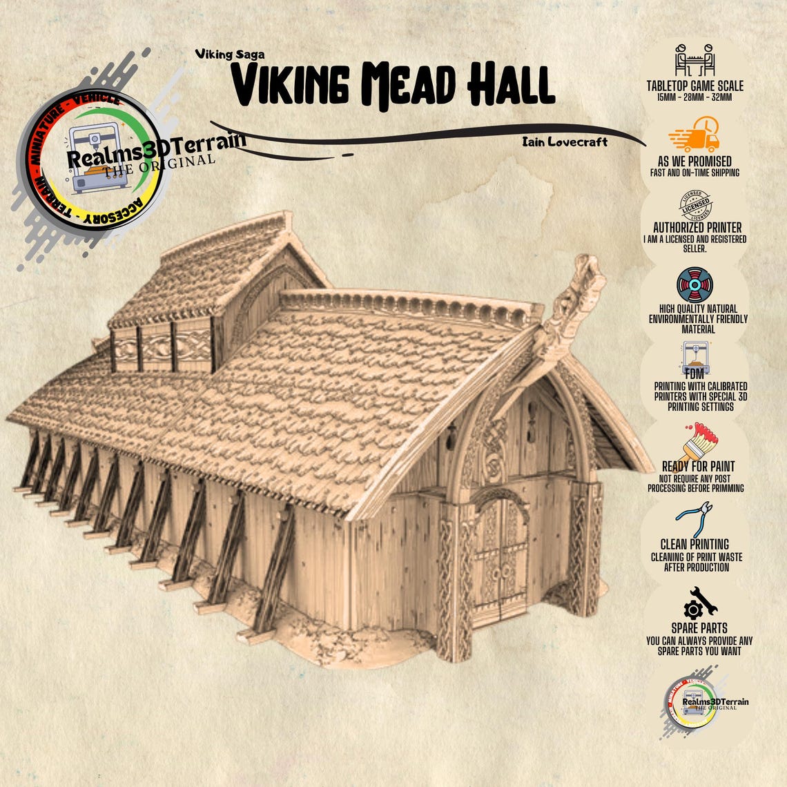 Viking Mead Hall House - Viking Saga - Dungeons and Dragons - Tabletop ...