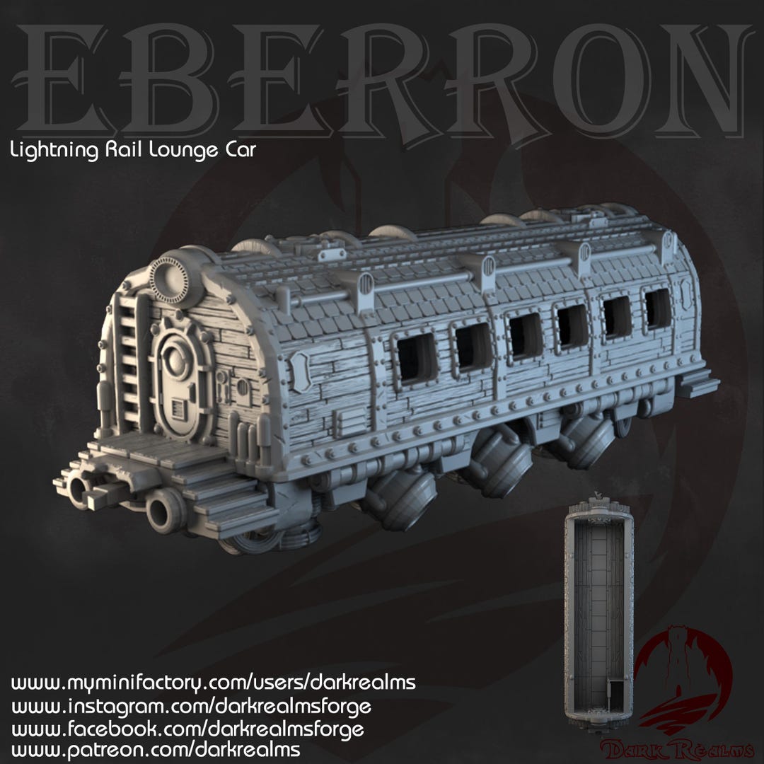 Neocity Lightning Rail Lounge Car Train Eberron Dark Realms Mordheim ...