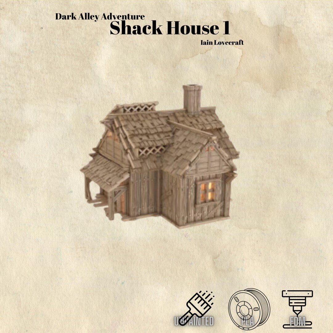 Shack House 1 Dark Alley Advencure Wargaming Tabletop Fantasy Scenery ...