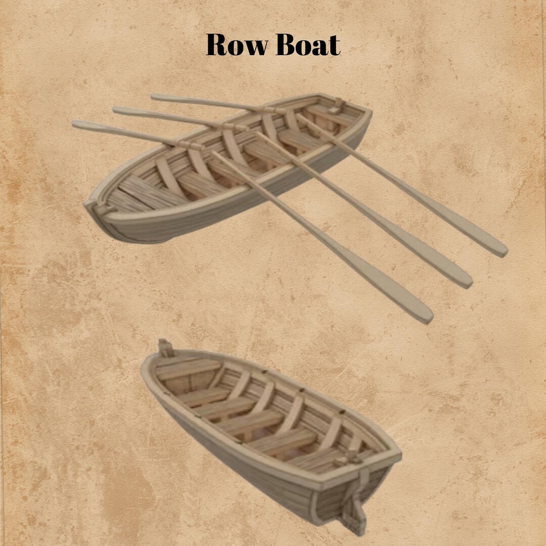 Row Boat Iain Lovecraft Modular 3D Printed Tabletop RPG, D&D, Warhammer ...