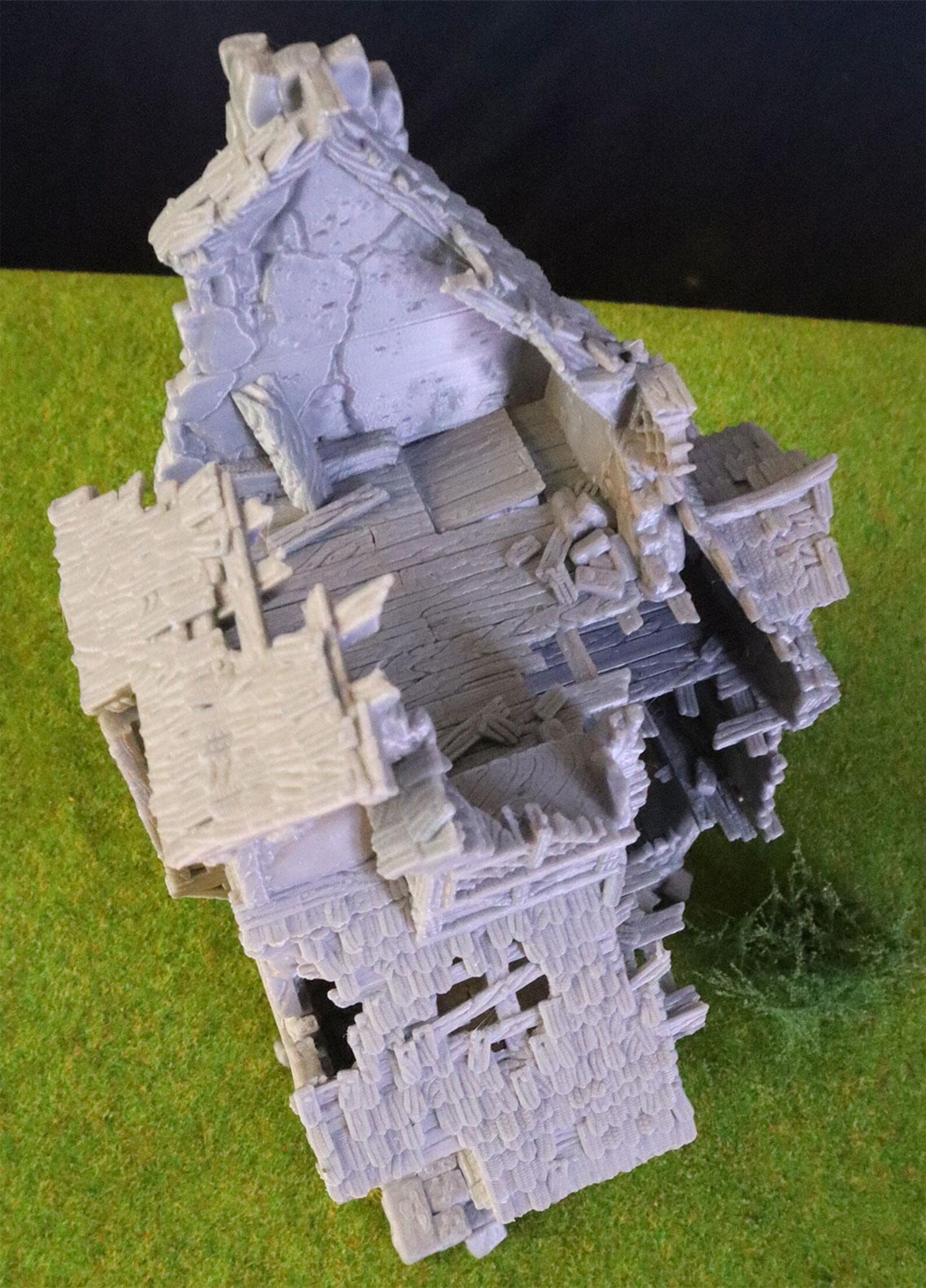 Ruined Medieval House - 28mm - Wargaming Tabletop - Fantasy Scenery ...
