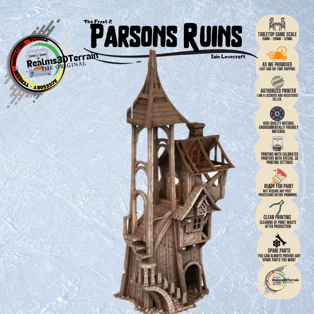 Parsons Ruined- Dungeon and Dragon - Wargaming Tabletop - Fantasy ...