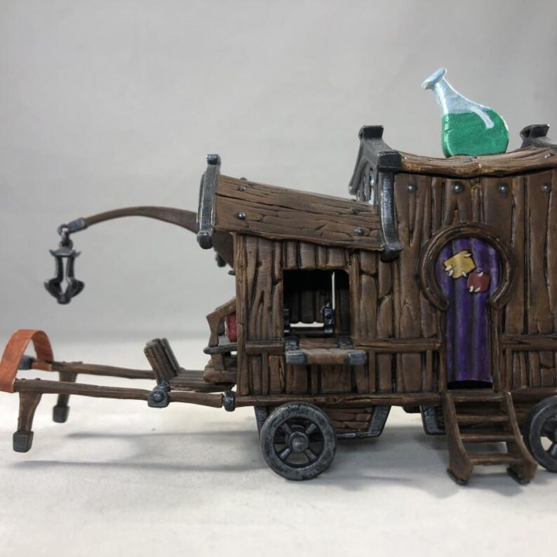 Potion Vendor Wagon STL Miniatures Resin Sla 8K Wargaming Fantasy ...