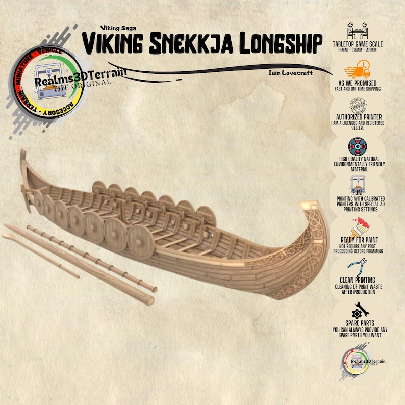 Snekkja Longship - Ship - Boat - Viking Saga - Dungeons and Dragons ...