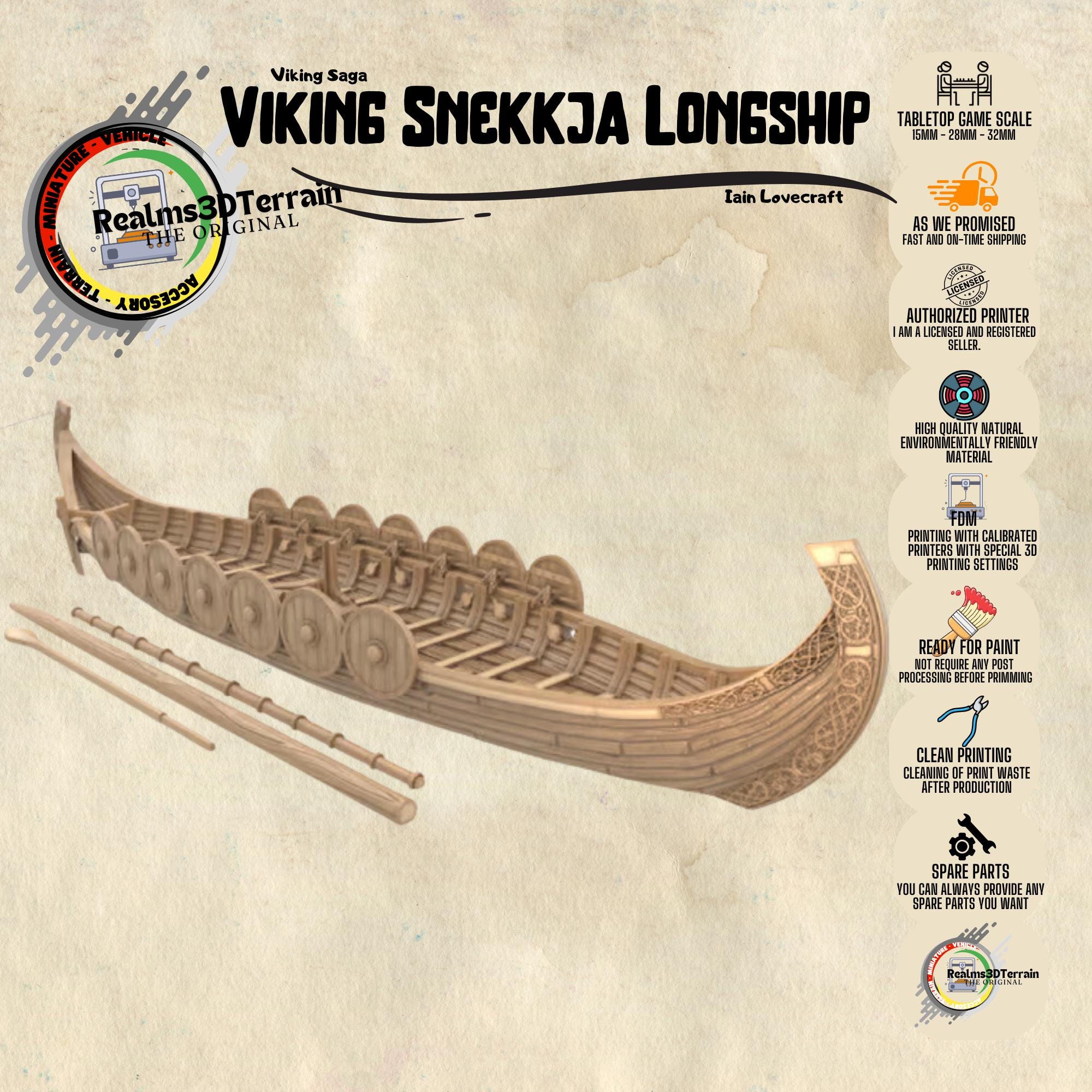 Snekkja Longship - Ship - Boat - Viking Saga - Dungeons and Dragons ...