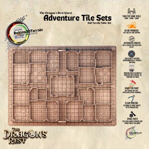 Adventure Tile Set dnd Table the Dragon's Rest Wargame Terrain Tabletop ...