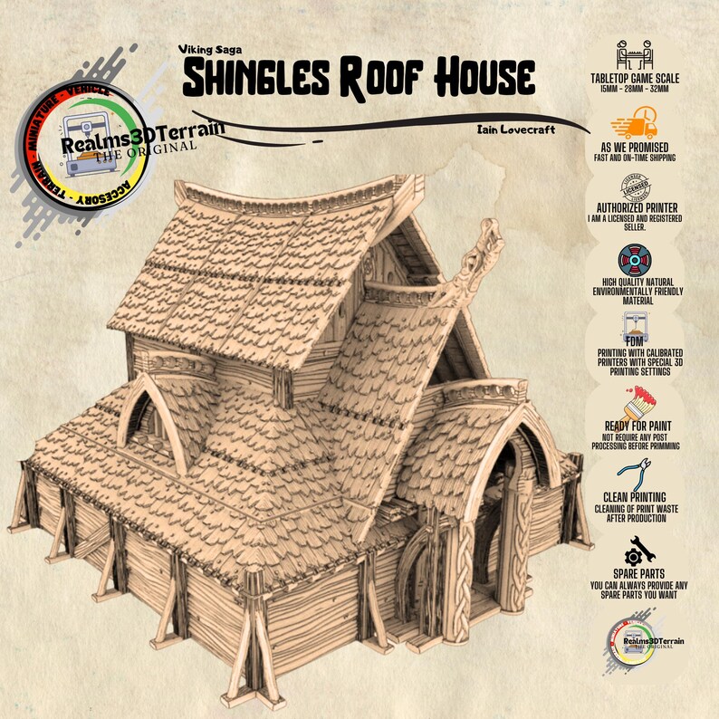 Viking Shingles Roof House - Viking Saga - Dungeons and Dragons ...