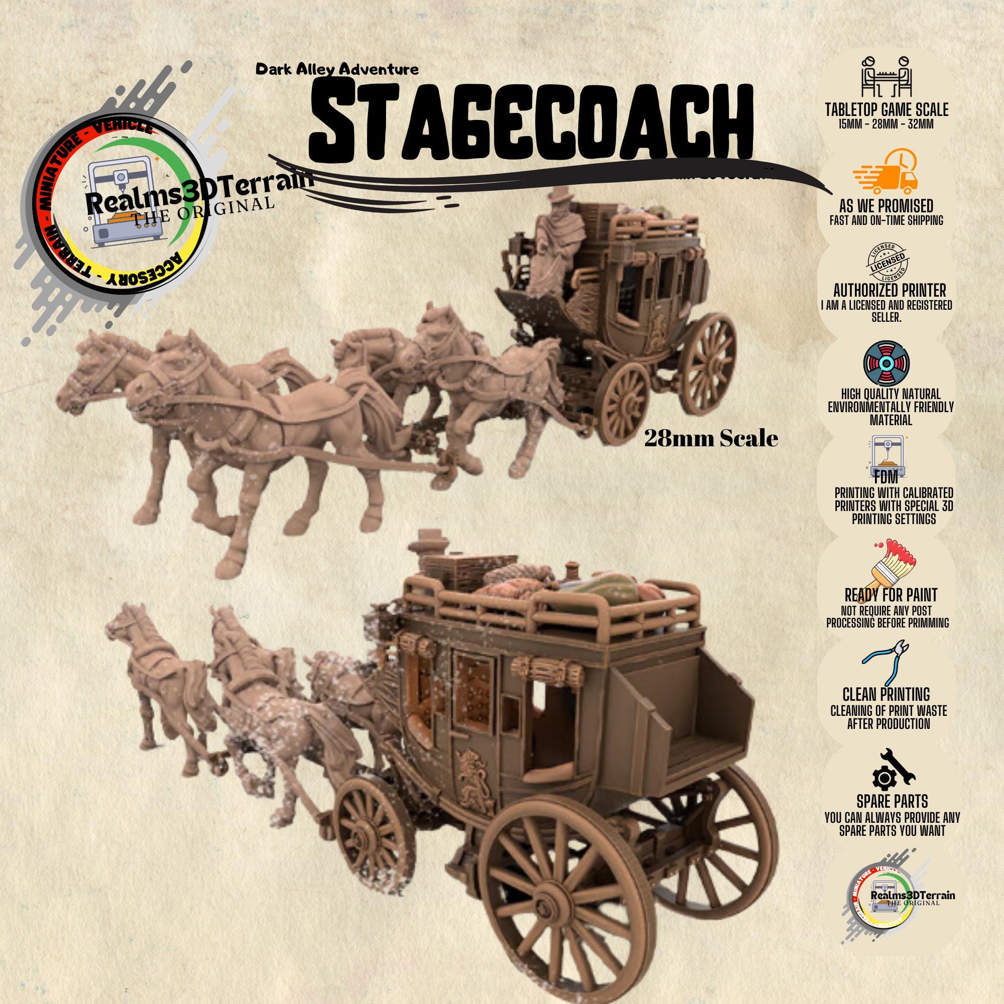 Stagecoach - Dark Alley Advencure - Wargaming Tabletop - Fantasy ...