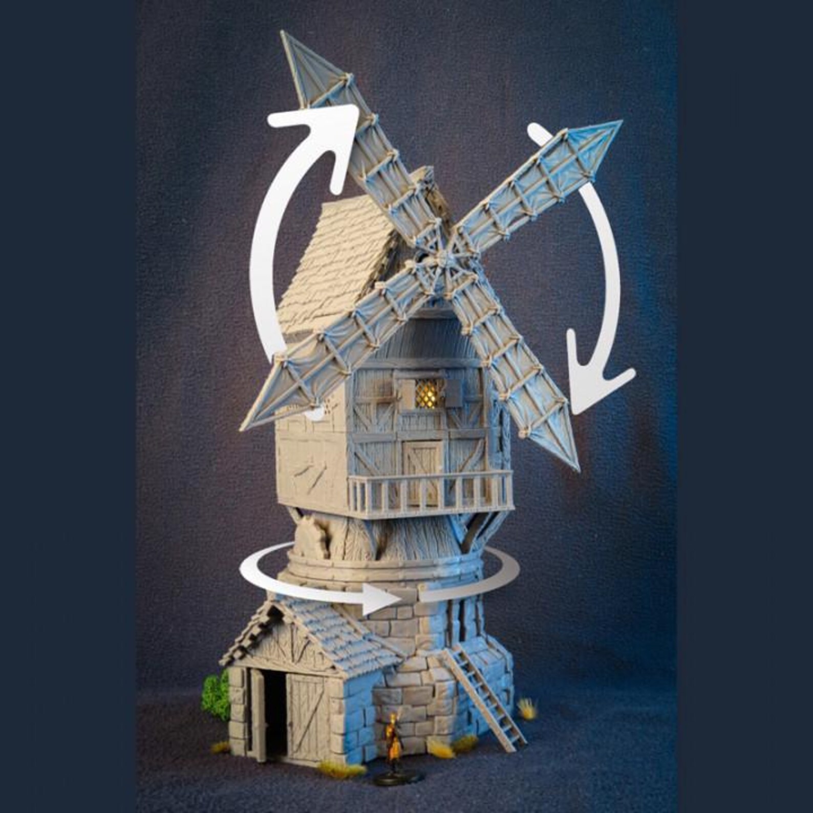 Windmill House - 28mm - Tabletop Terrain - Wargaming Tabletop Fantasy ...