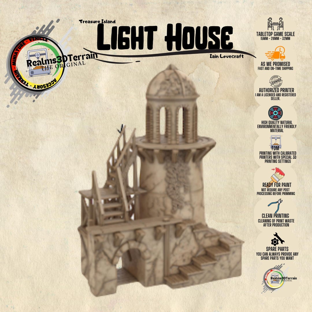 Lighthouse - Treasure Island - Iain Lovecraft - Fantasy Terrain ...