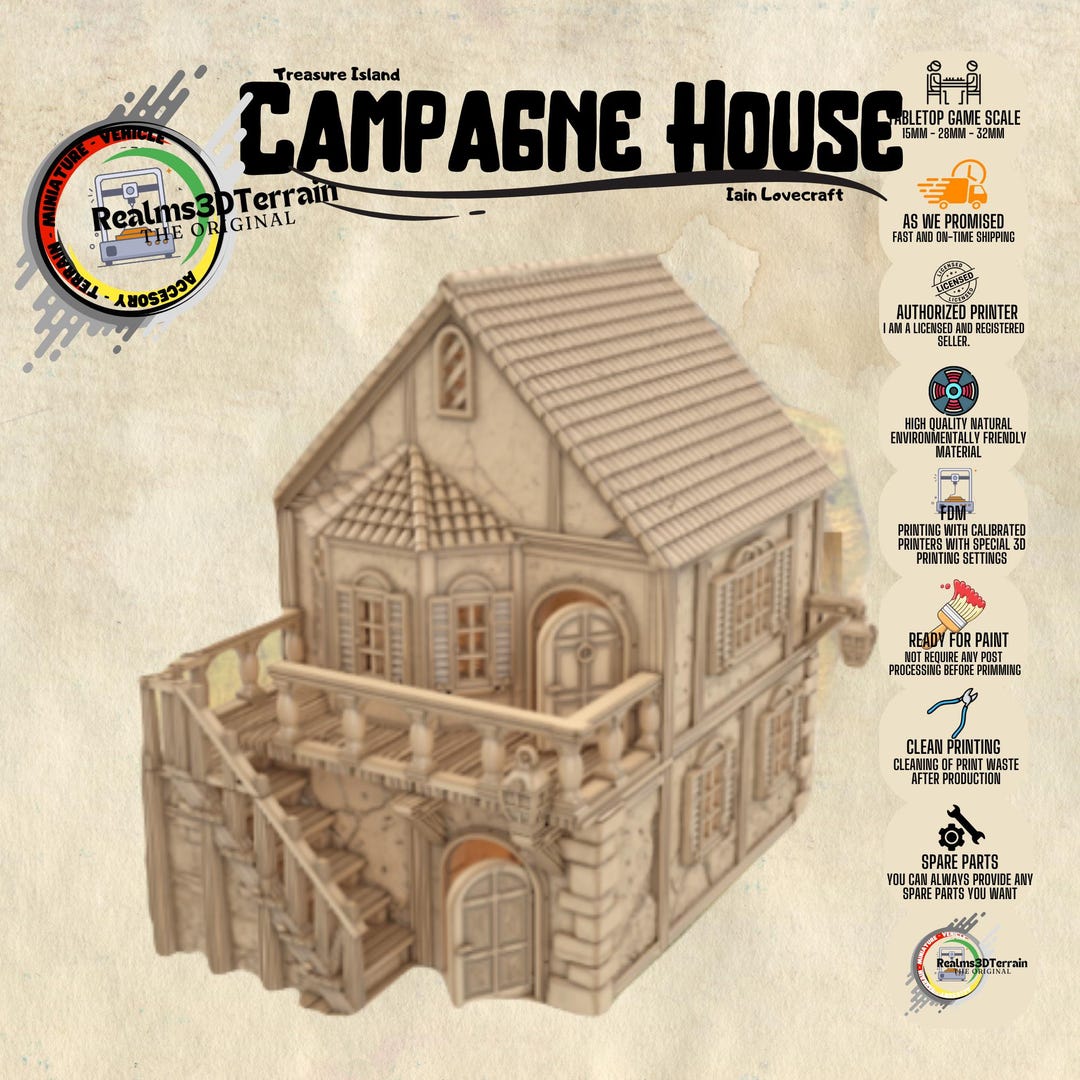 Campagne House - Treasure Island - Iain Lovecraft - Fantasy Terrain ...
