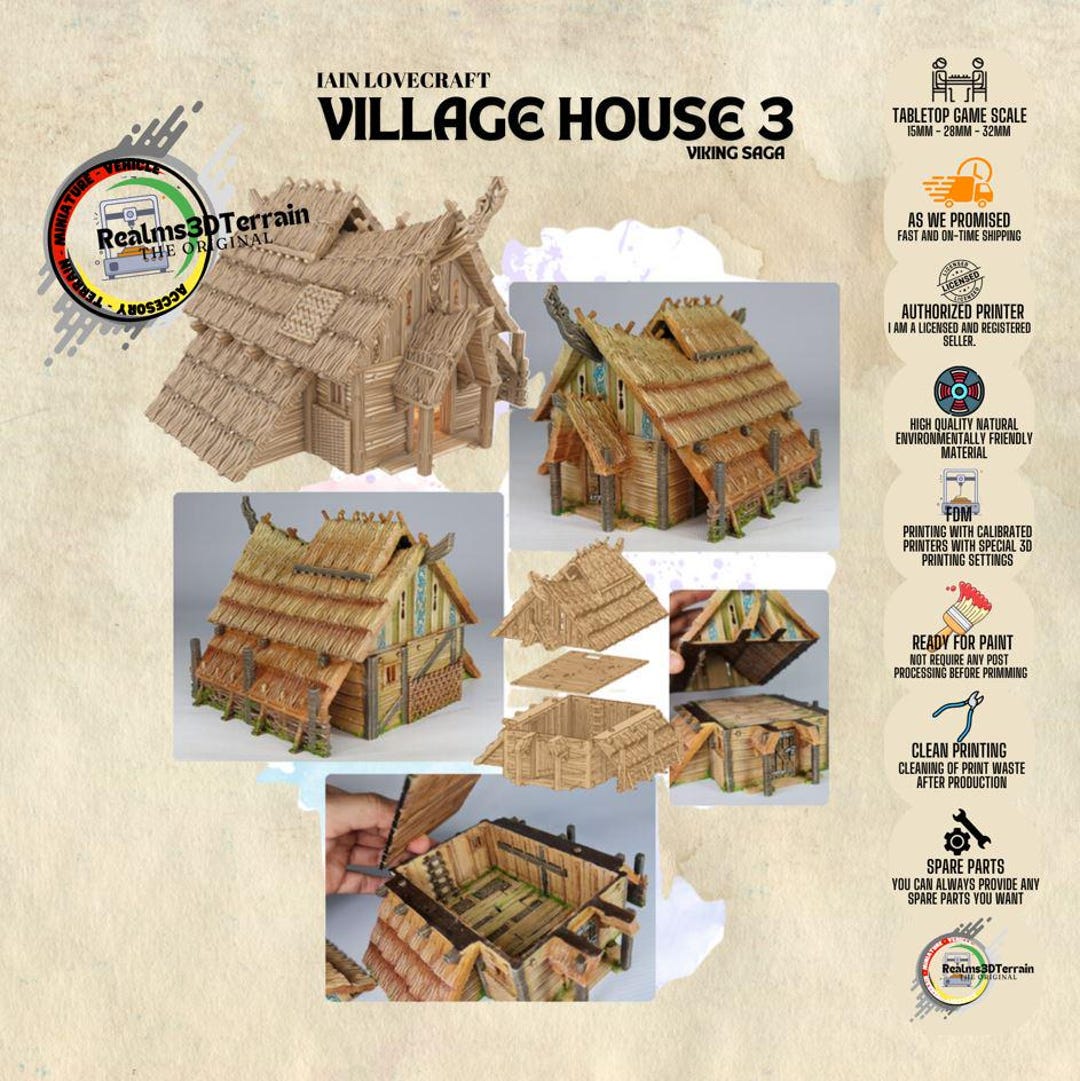 Viking Villaga House 3 - Viking Saga - Dungeons and Dragons - Tabletop ...