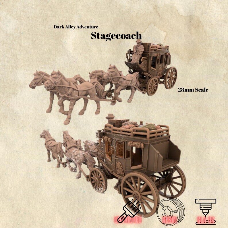 Stagecoach - Dark Alley Advencure - Wargaming Tabletop - Fantasy ...