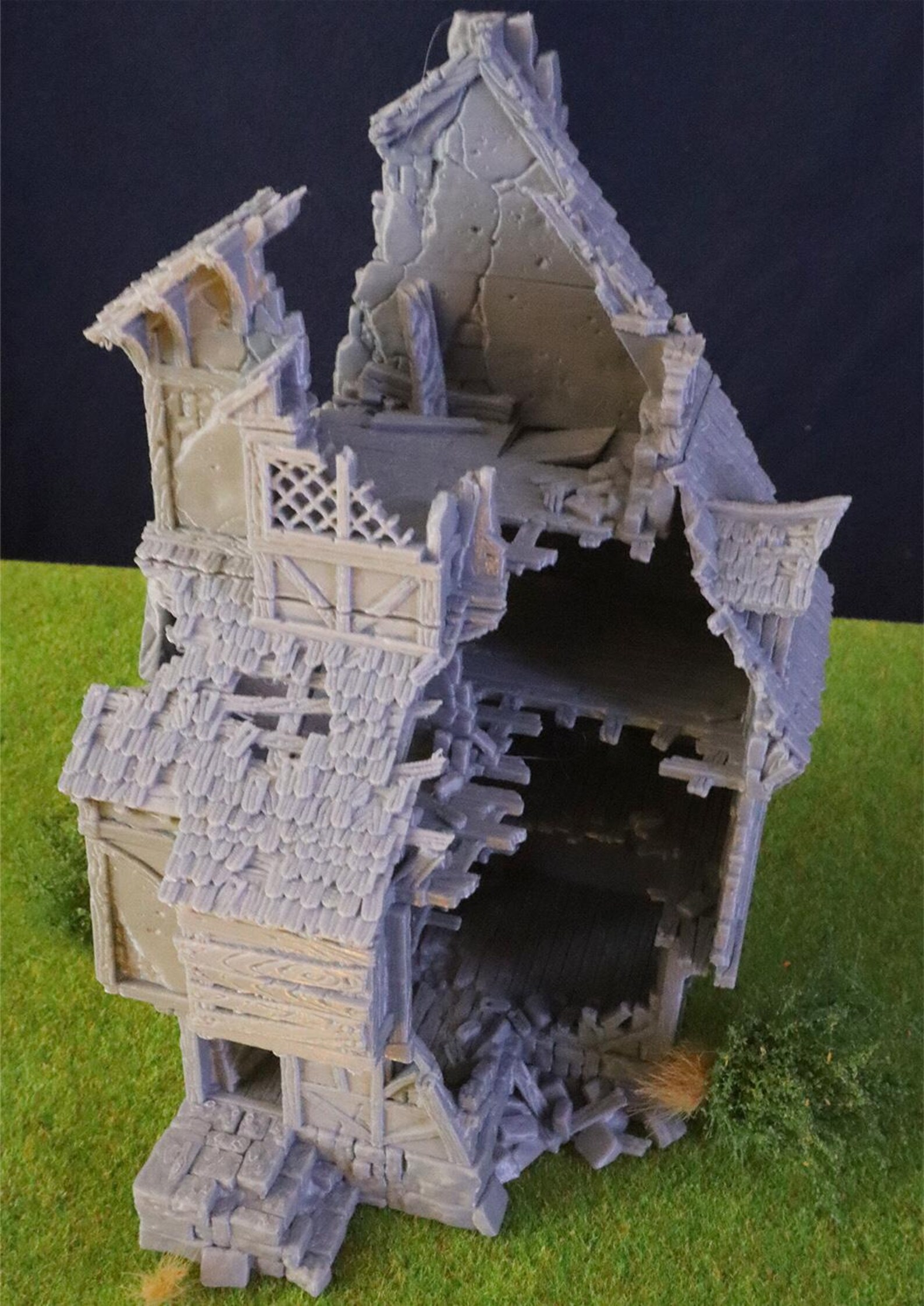 Ruined Medieval House - 28mm - Wargaming Tabletop - Fantasy Scenery ...