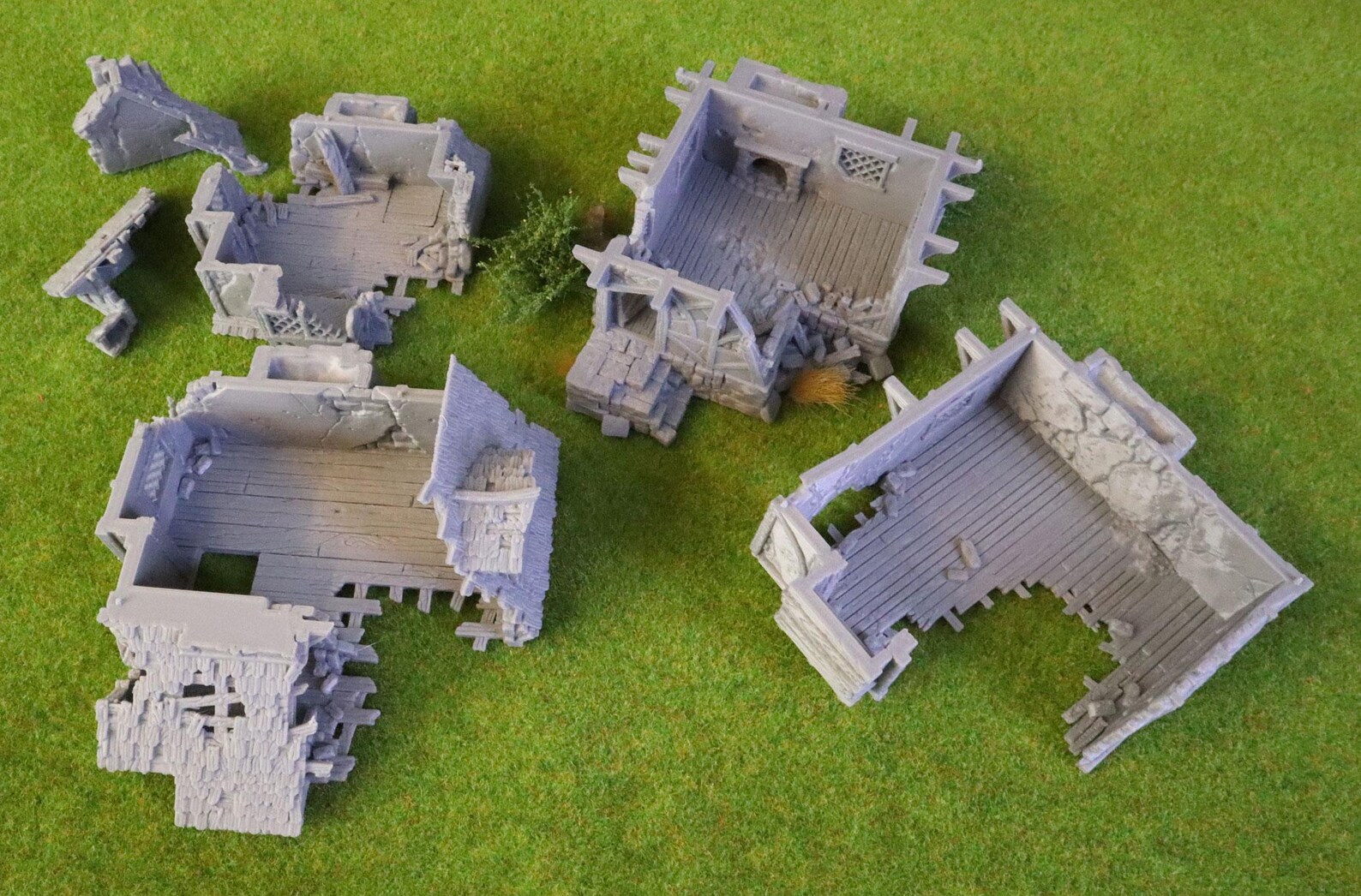 Ruined Medieval House - 28mm - Wargaming Tabletop - Fantasy Scenery ...