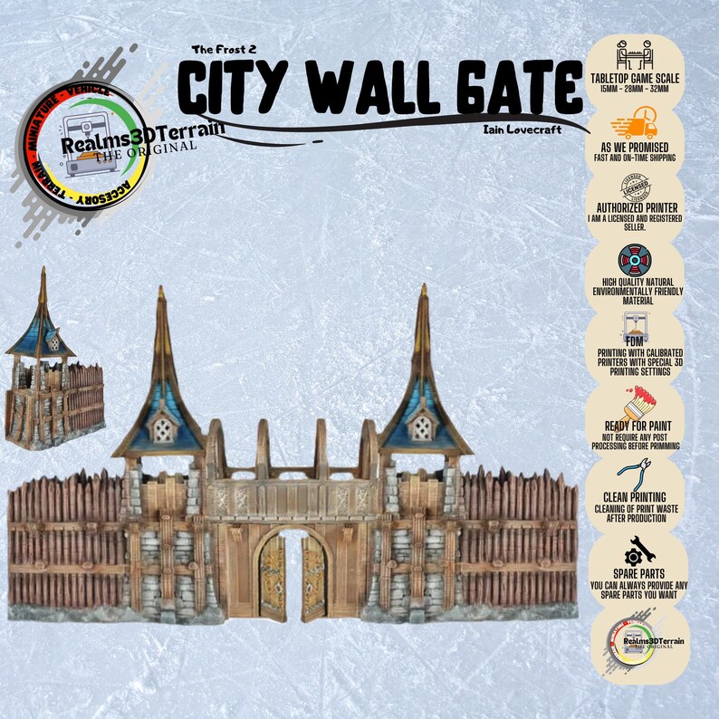 City Wall Gate - Dungeon and Dragon - Wargaming Tabletop - Fantasy ...