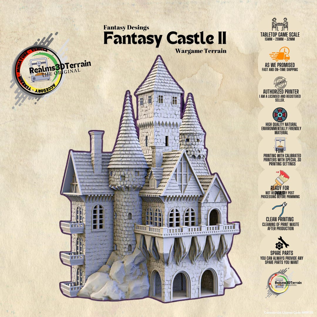 Fantasy Castle II - Fantasy Desing - Wargame Terrain - Wargaming ...