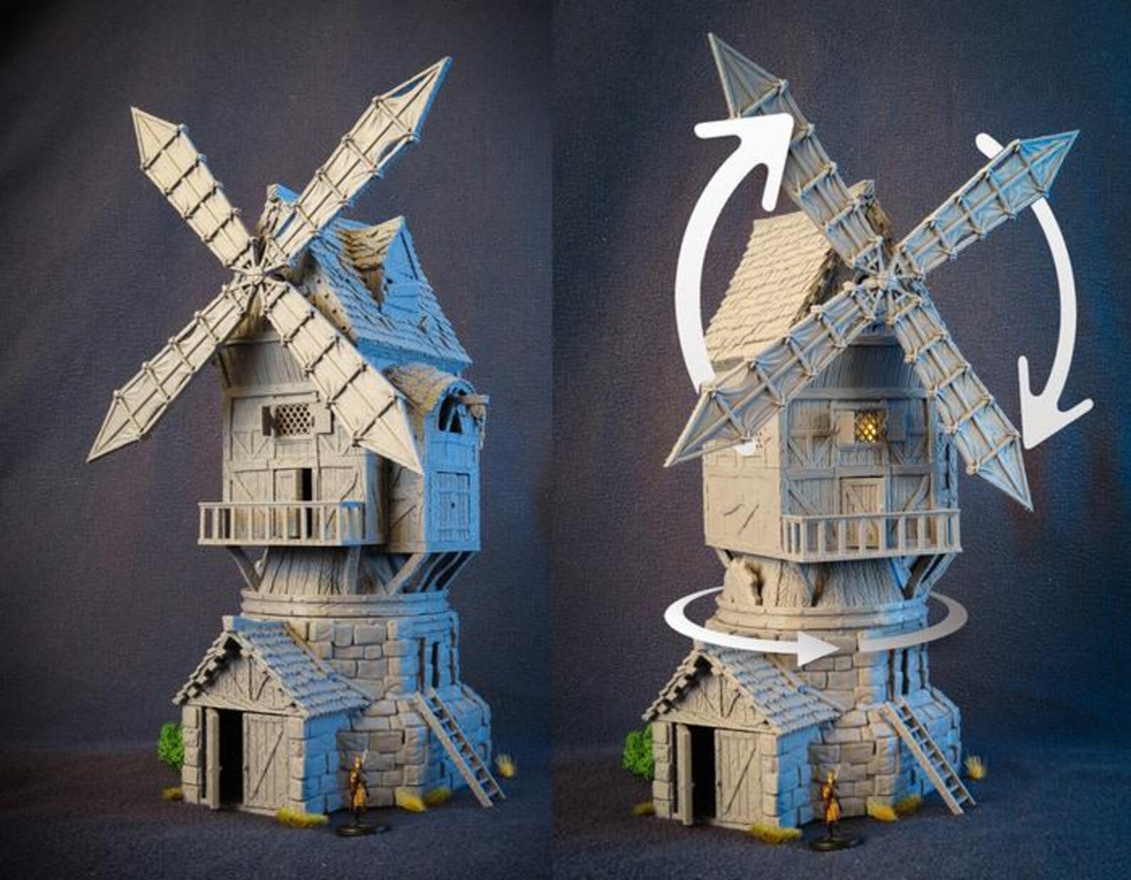 Windmill House - 28mm - Tabletop Terrain - Wargaming Tabletop Fantasy ...