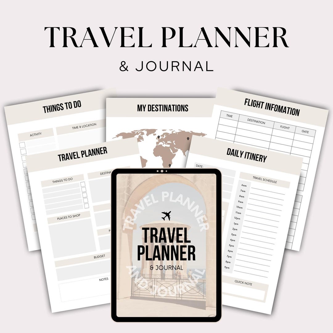 Printable Travel Planner | Holiday and Vacation Planner, Roadtrip ...