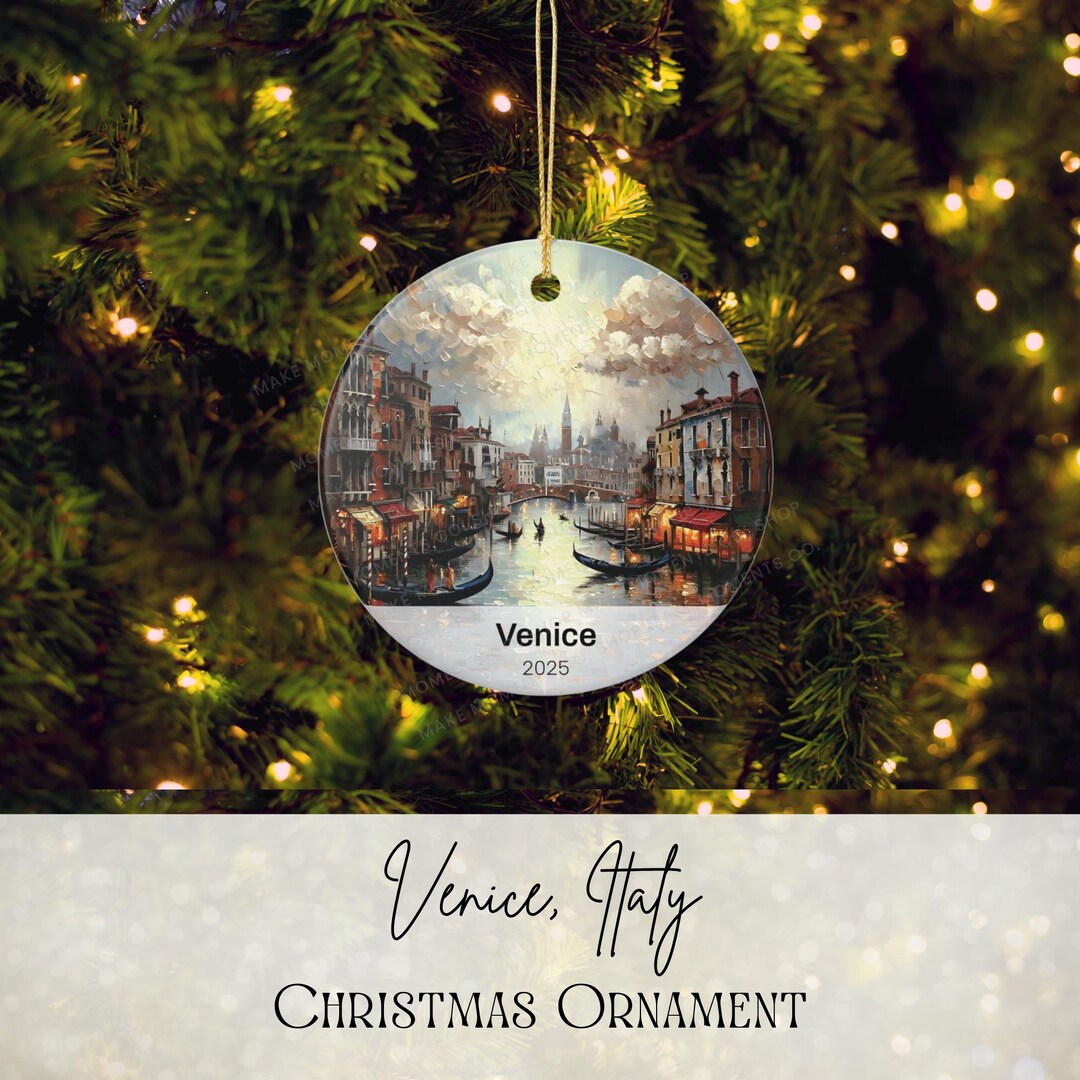 Venice, Italy Ornament | Holiday Gift | Personalized Ceramic Holiday ...